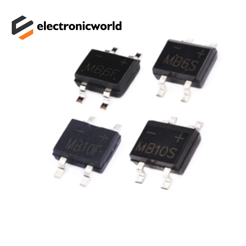 10pcs MB6S MB8S MB10S MB6F MB8F MB10F SOP-4 ไดโอดสะพาน Rectifier SMD ...