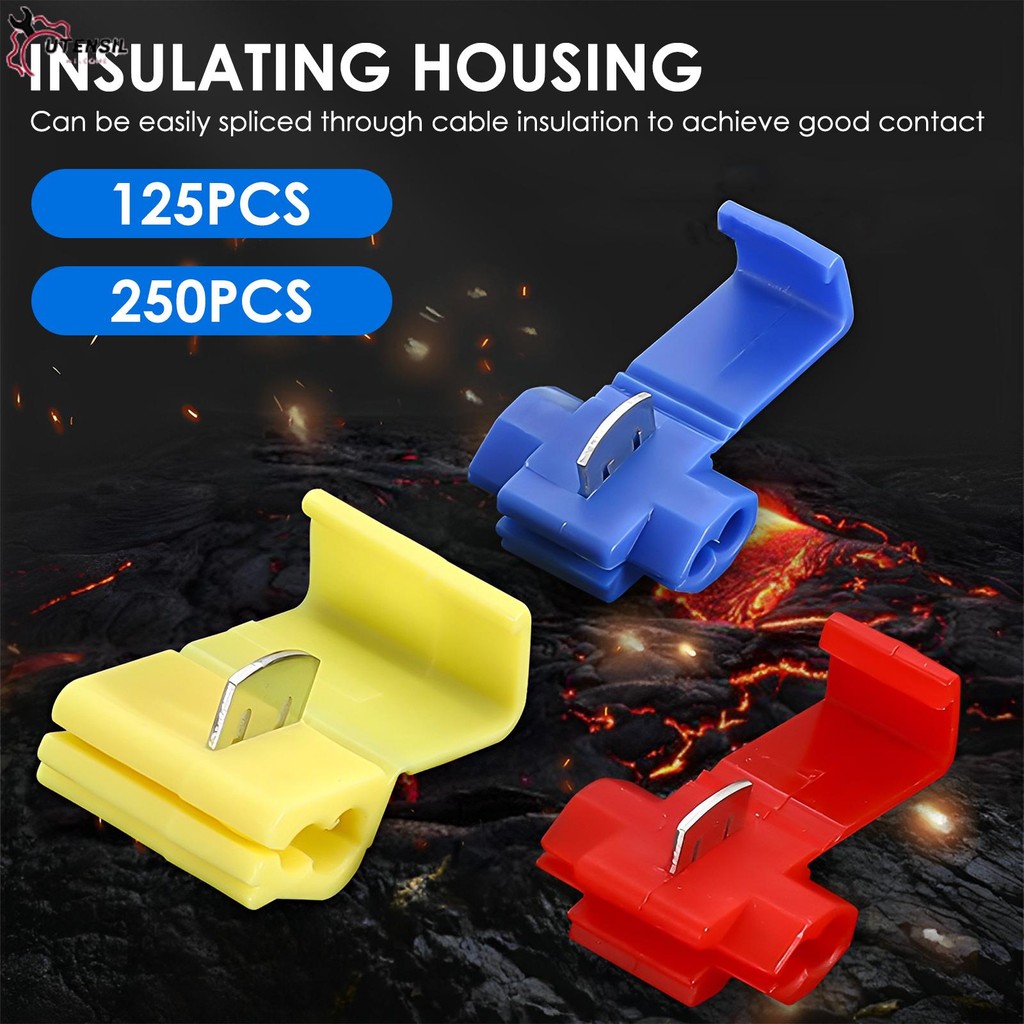125/250 ชิ้น Solderless Quick Splice ขั้วต่อสายไฟ 22 ถึง 10 AWG Quick ...