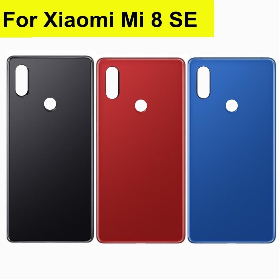 5.88" สําหรับ Xiaomi Mi8 SE แบตเตอรี่ฝาหลังกระจกด้านหลังประตูสําหรับ Xiaomi mi 8 SE ฝาครอบ ...