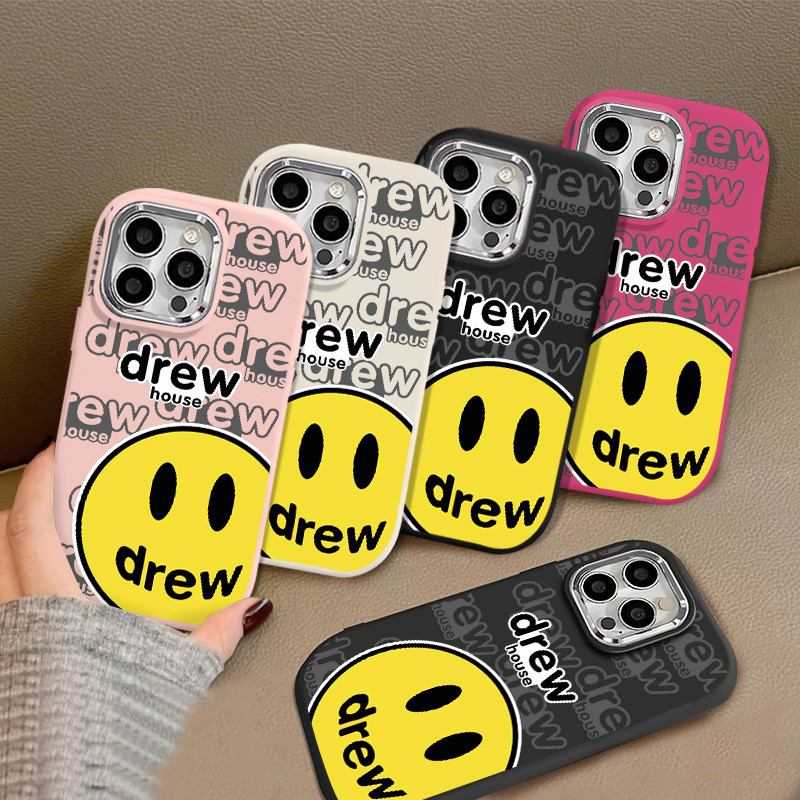 อินเทรนด์ Drew Smiley Face Casing เข้ากันได้กับ IPhone Case 11 13 15 14 ...