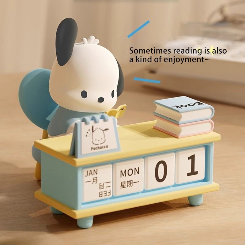 SANRIO เครื่องประดับซีรีส์ปฏิทินตั้งโต๊ะใหม่ Pacha Dog Kuromi Pochacco ...