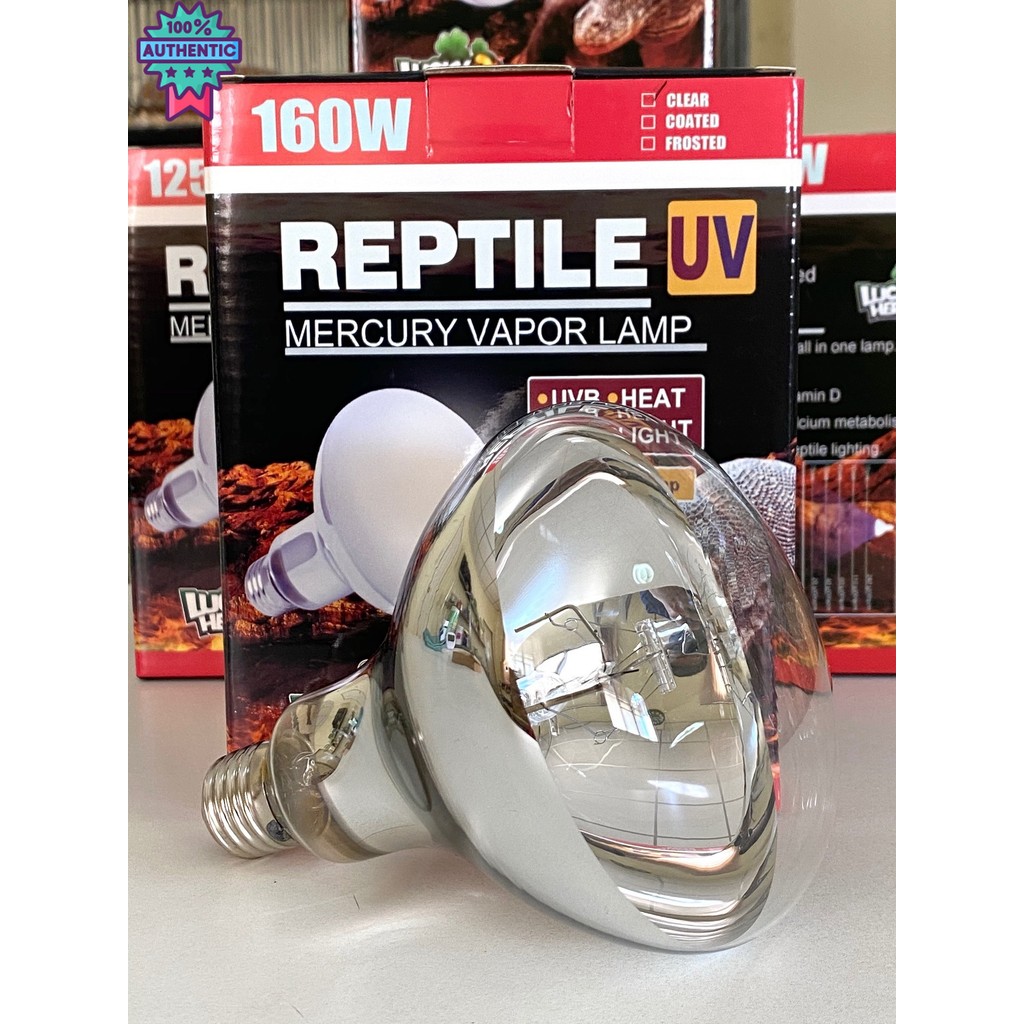 Lucky Herp Reptile UVA UVB Heat Lamp หลอดรวม UVA+UVB+ความร้อนและแสงสว่าง มีครทุกอย่างในหลอดเดียว ...