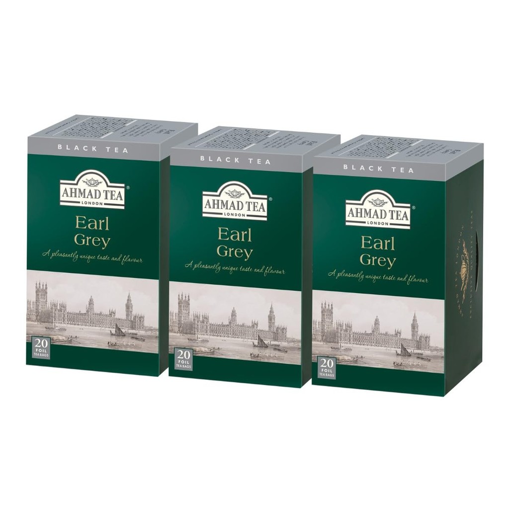 Ahmad Tea Earl Grey Tea Bag - Individually Wrapped, 100 Bags (Great ...