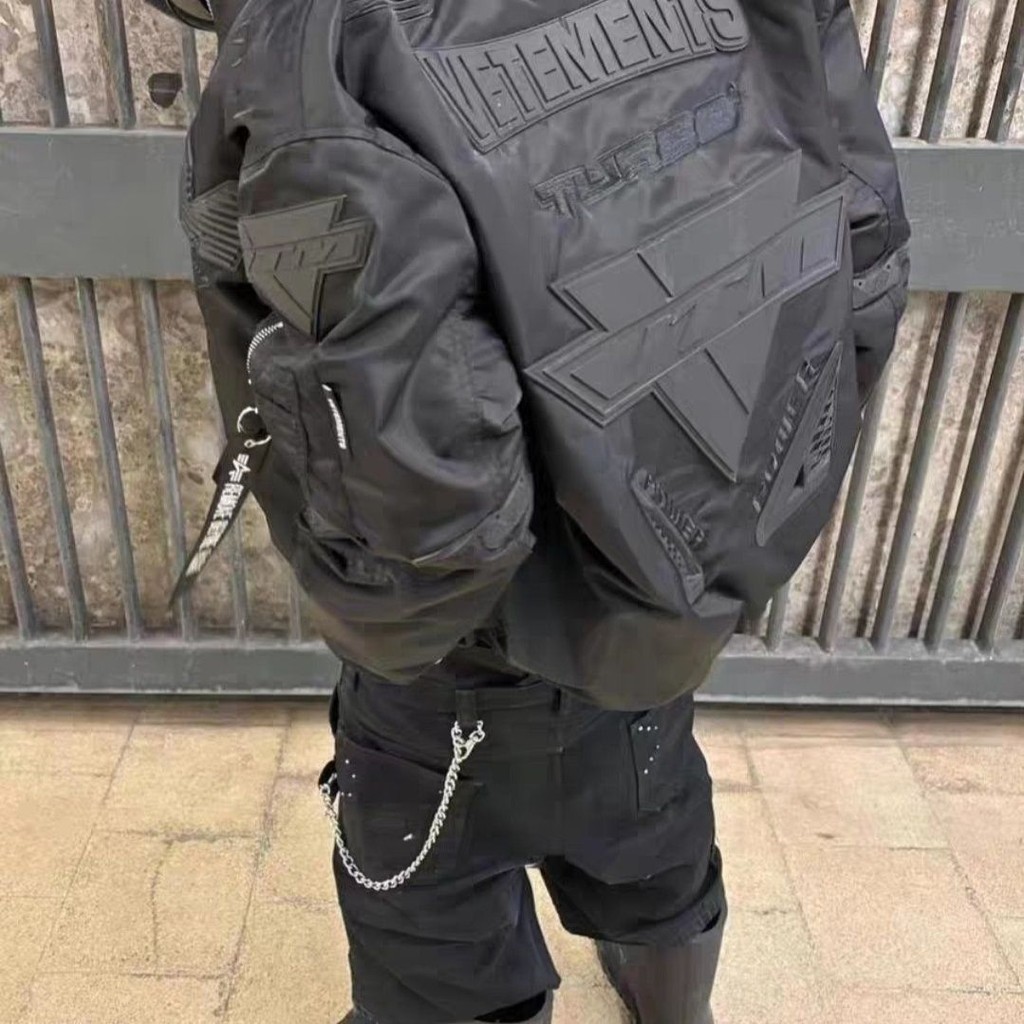 Vetements FW Alpha Racing Design Two Tone Bomber Air Force Jacket ...