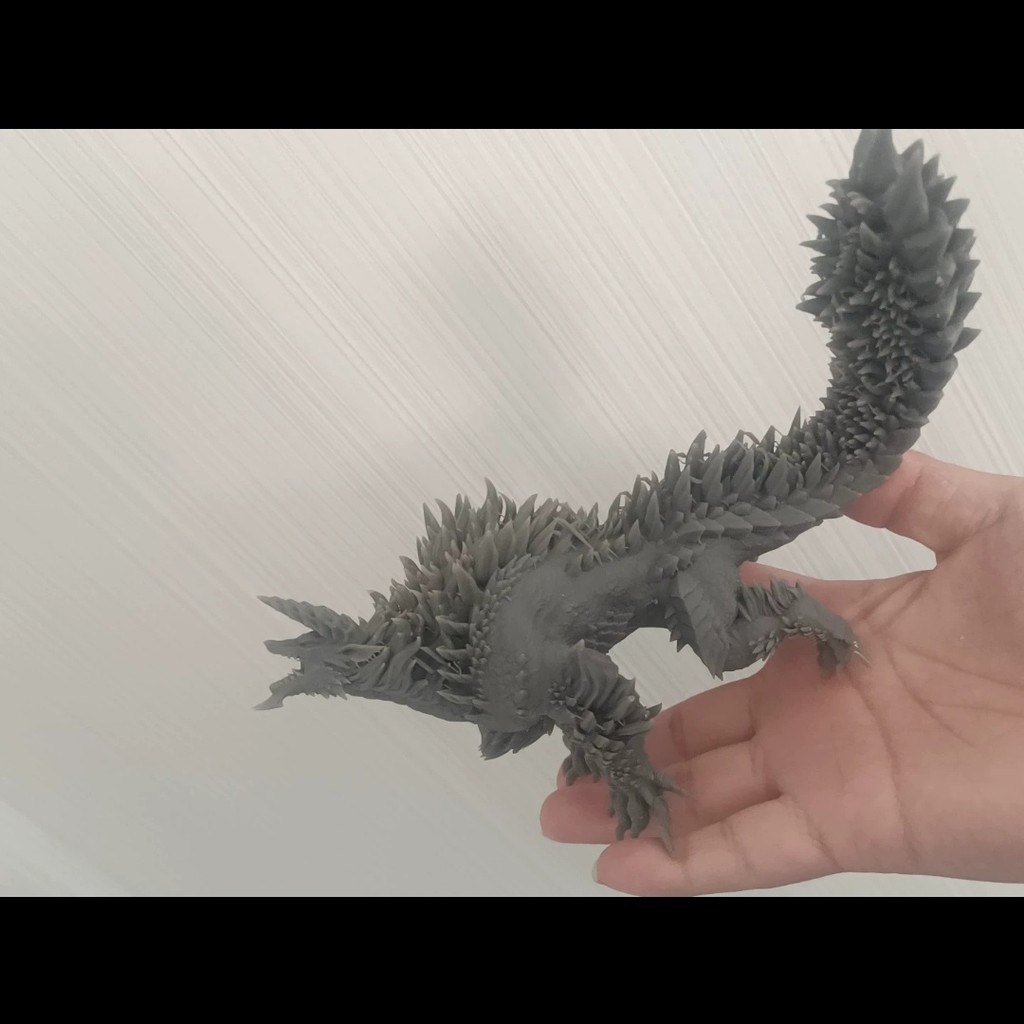 Monster Hunter Thunder Wolf Dragon การพิมพ์แข็งเอนทิตีหลัก ความยาว 20 ...