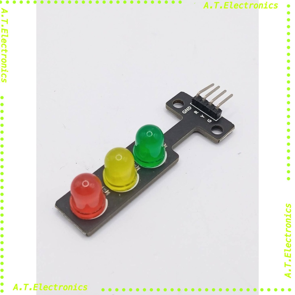 พร้อมส่ง! LED Traffic Light Module ไฟจราจร แอลอีดี Red Yellow Green ขนาด 8mm ใช้กับ Arduino ...