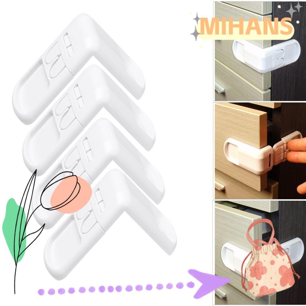 MIH 1/4 ชิ้นเด็กป้องกันเฟอร์นิเจอร์ลิ้นชัก Double Snap Anti-เปิดมุมขวา | Shopee Thailand