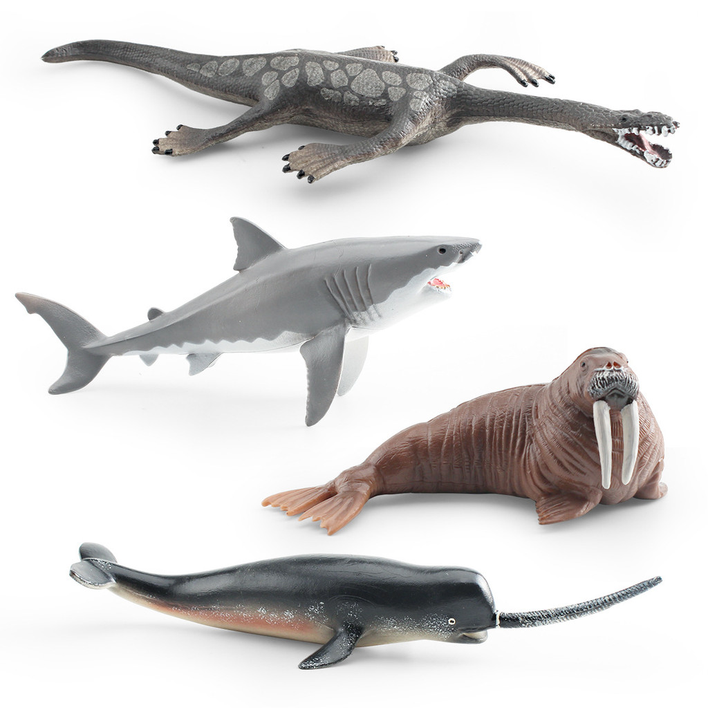 จําลองสัตว์ทะเลรุ่น Phantom Dragon Great White Shark Walrus Pointed ...