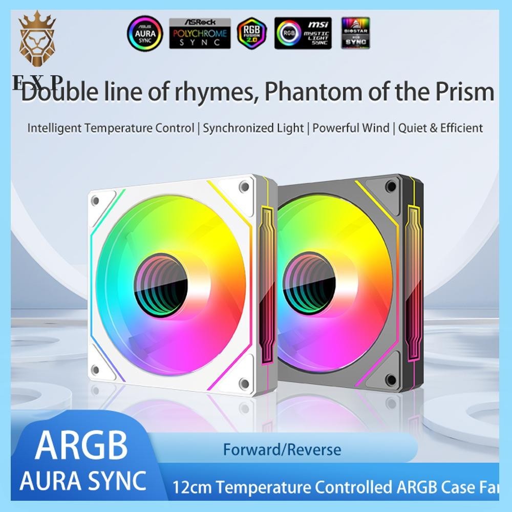 [explosion1.th] 12 ซม. ARGB 5V 3Pin 4 Pin PWM CPU Case พัดลมระบายความร้อน Infinity Mirror Silent ...