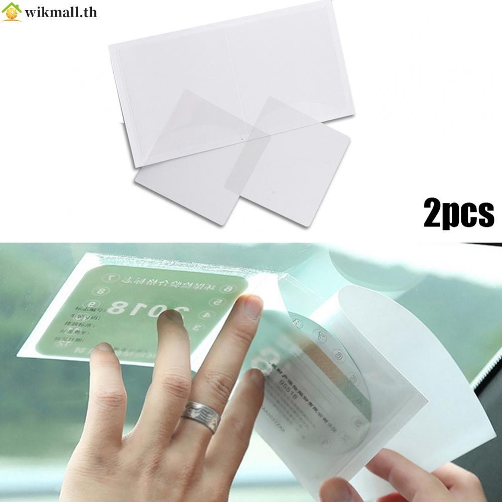【WIK】2 Pack Clear Car Windscreen Permit Holder Pocket for Parking Pass ...