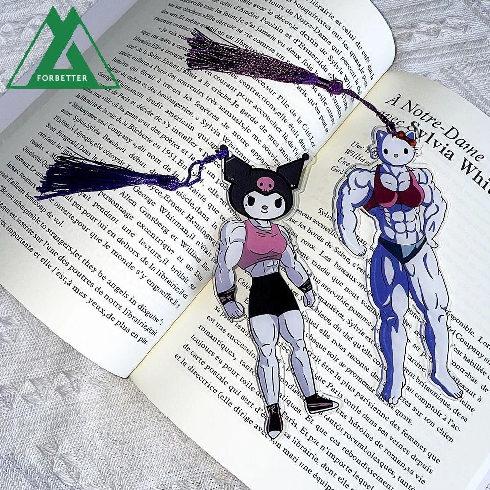 Forbetter Muscle Kuromi Bookmark, น่ารักตลกฟิตเนส Instructor บุ๊คมาร์ค ...