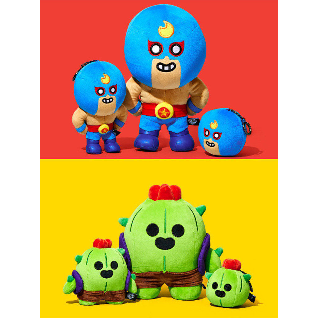 ในสต็อก Brawl Stars Plush Spike Clot Leon Shelly Poco ของเล่นหมอนตุ๊กตา ...