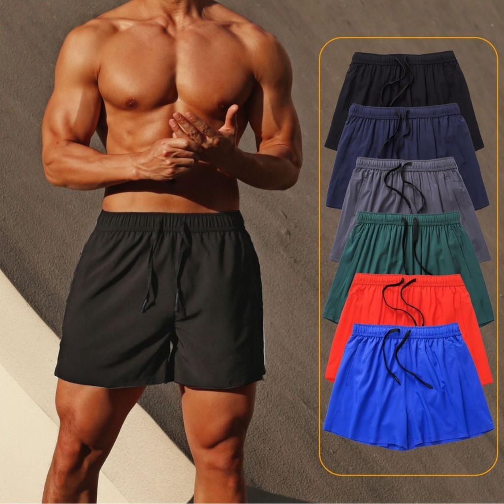 New style Summer Workout Shorts with Lining Casual Fitness plus Size ...