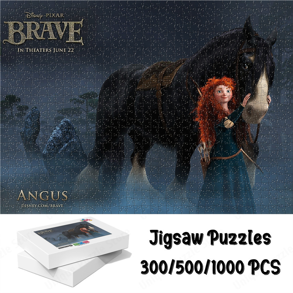 Brave Movie Cover Puzzle Disney Pixar Series เกมกระดานการ์ตูนเจ้าหญิง ...