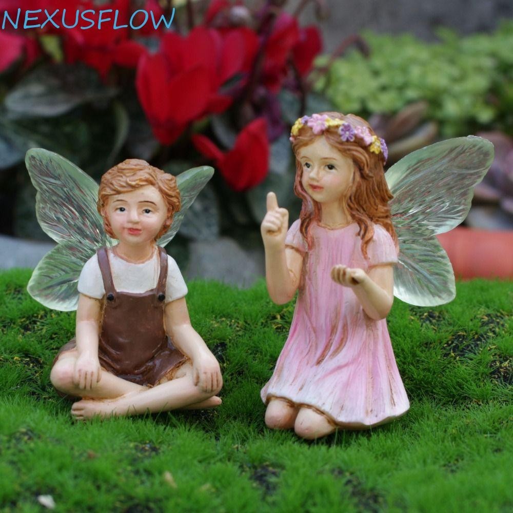 Nexusflow Whispering ดอกไม้รูปปั้น Fairy, สมจริง Handmade Elf ตุ๊กตา, Creative เรซิ่นตลกกันน้ํา ...