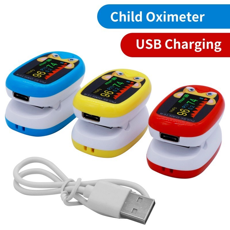 เด็กทารกเด็ก Pulse Oximeter Fingertrip Mini SpO2 Monitor USB ชาร์จเลือด ...