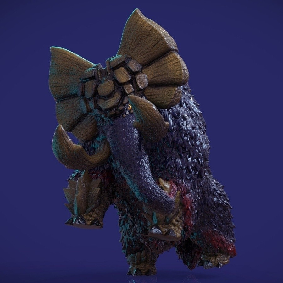 Exclusive-Monster Hunting Behemoth รุ่น Q GK สีขาวพิมพ์3มิติ Monster ...