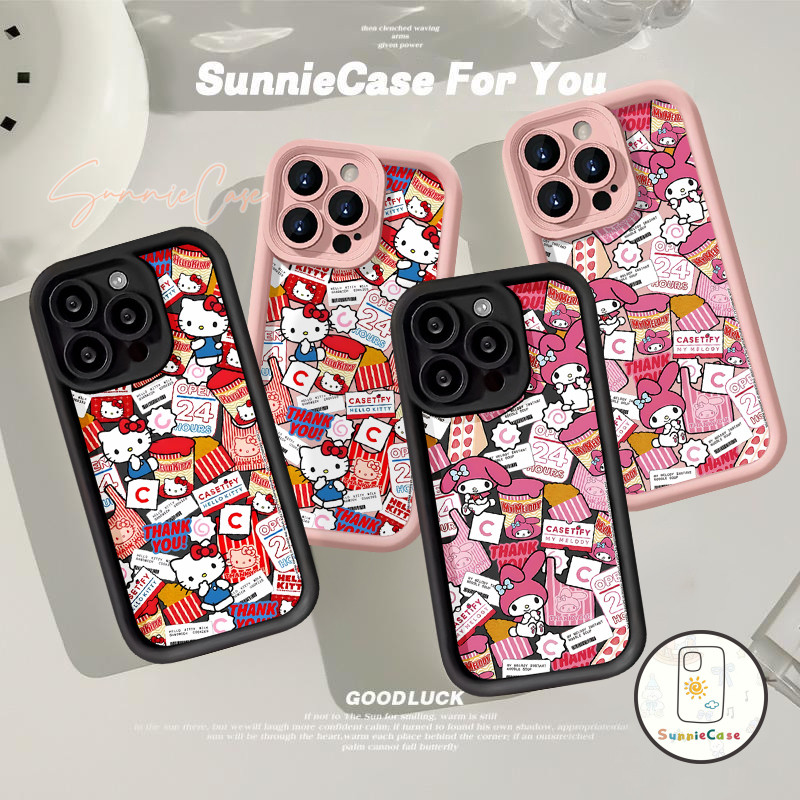 Melody Hello Kitty การ์ตูนคู่ดูเดิลOPPO A17 A77 A3s A78 A15 A7 A38 A17K ...