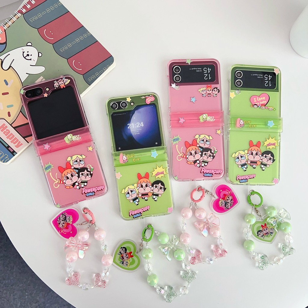 Flip6 Samsung Galaxy Z Flip5 3in1 กรณีน่ารักการ์ตูน POP The Powerpuff ...