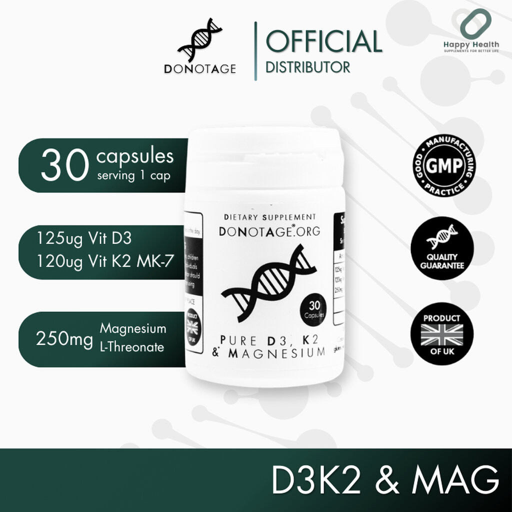 Vitamin D3, K2 & Magnesium (30 แคปซูล) Do Not Age Vitamin D3 5000 IU ...