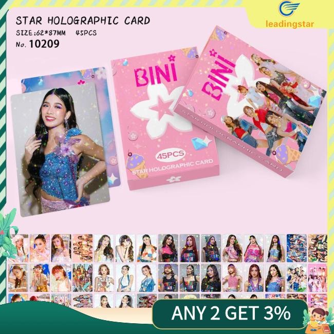 Leadingstar 45pcs Kpop BINI Photocard ขอบโค้งมน LOMO Star Flash Card ...