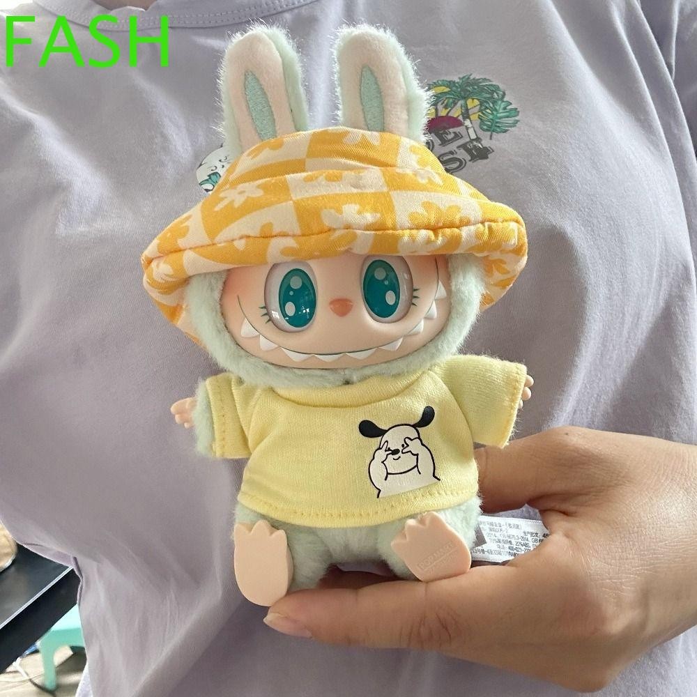 Fash 1 ชุด Labubu ชุดตุ๊กตา Plush, อุปกรณ์ของเล่น Little Daisy หมวกนั่ง ...