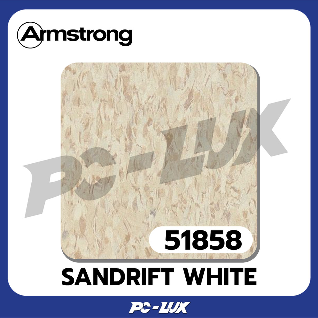 Armstrong กระเบื้องยาง Sandrift White รหัส 51858 | Shopee Thailand