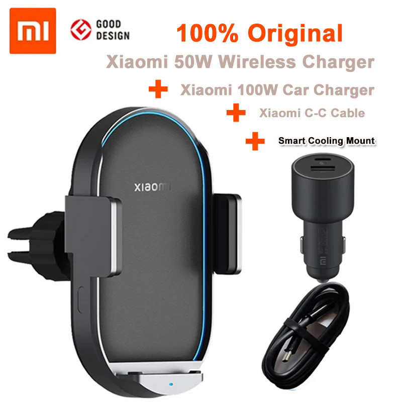 Xiaomi 50W Car Wireless Charger Pro MI 50W Intelligent Infrared Sensor Fast Charging Double ...