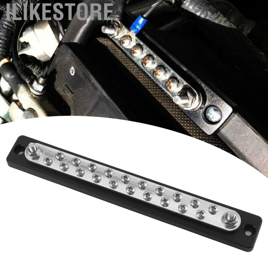 Ilikestore ILIKESTORE-TH BOAT BUS BAR DUAL ROWS 150A 20 ตำแหน่ง 2 Studs ...
