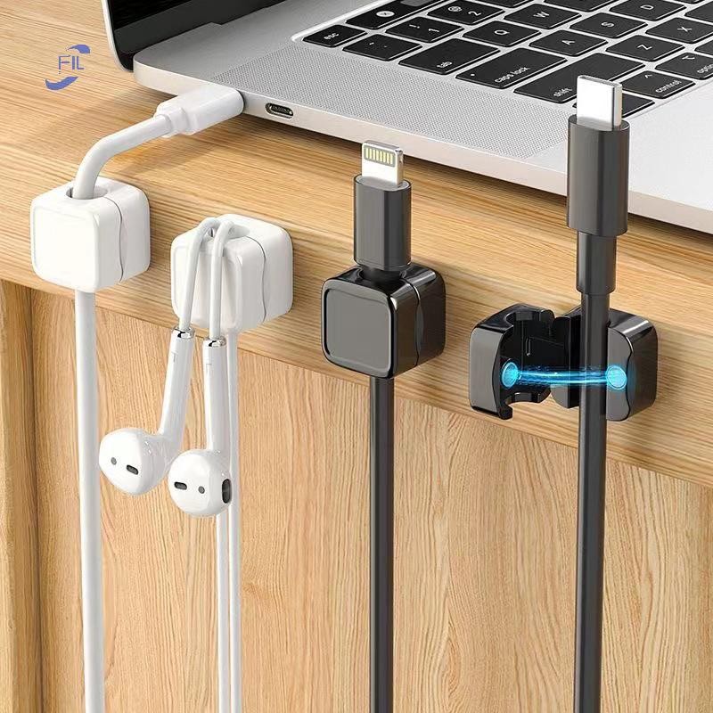 FIL Magnetic Cable Organizer Cables คลิปปรับสายไฟภายใต้โต๊ะการจัดการสาย ...