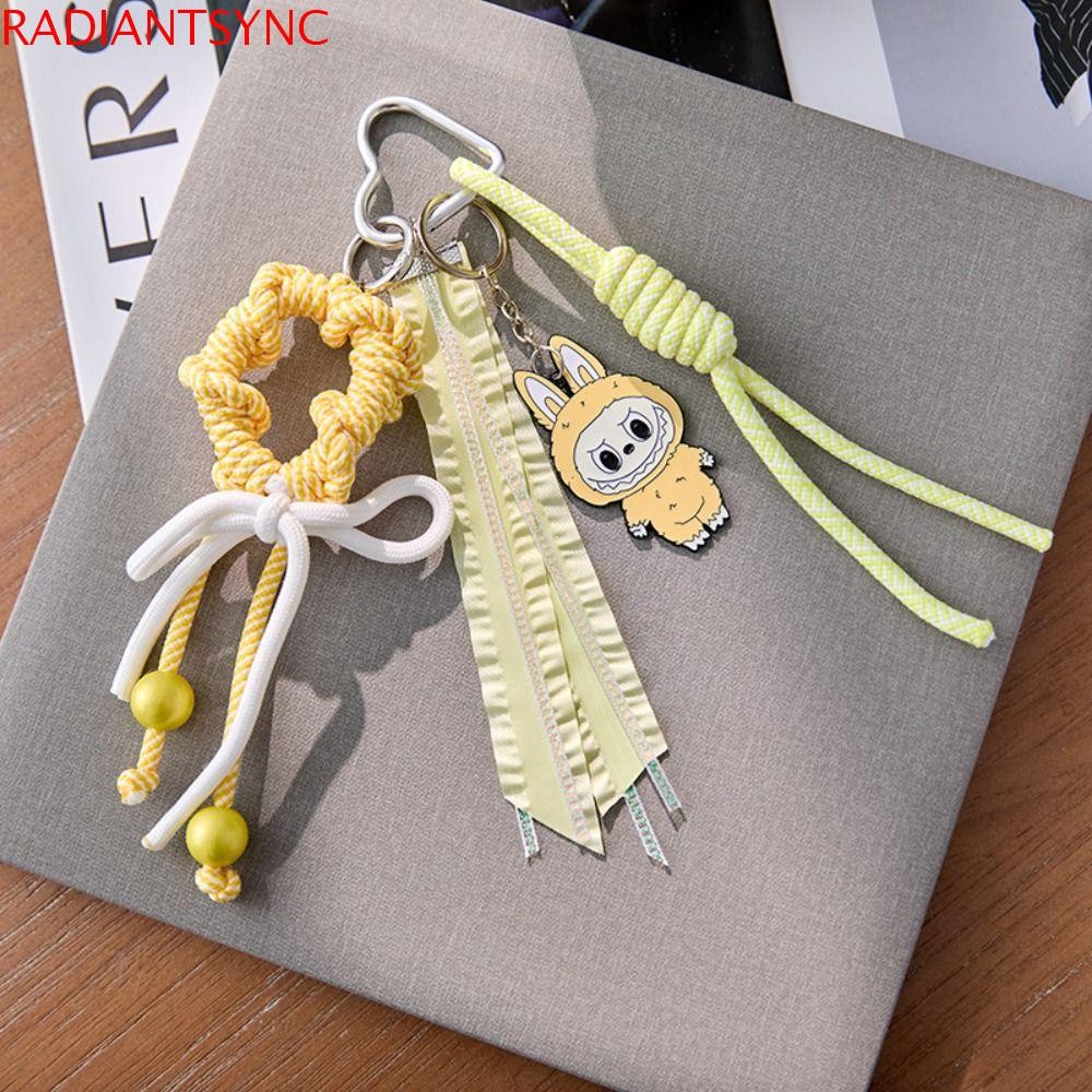 RADIANTSYNC ดอกไม้โทรศัพท์มือถือ Lanyards, Handmaking อะคริลิคเชือกทอพวงกุญแจรถ,กระเป๋า Charm ...
