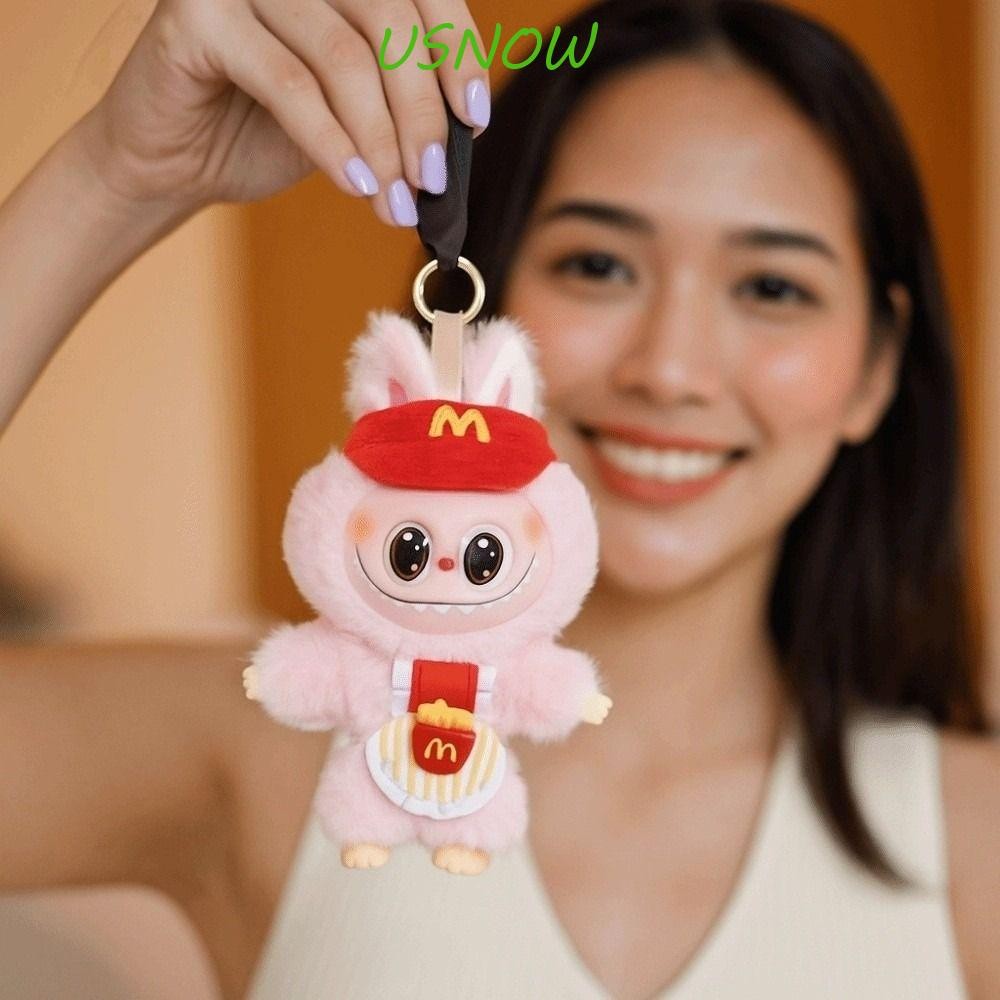USNOW Baking Labubu พวงกุญแจ, แบบพกพา PP Cotton McDonalds Labubu ตุ๊กตา ...