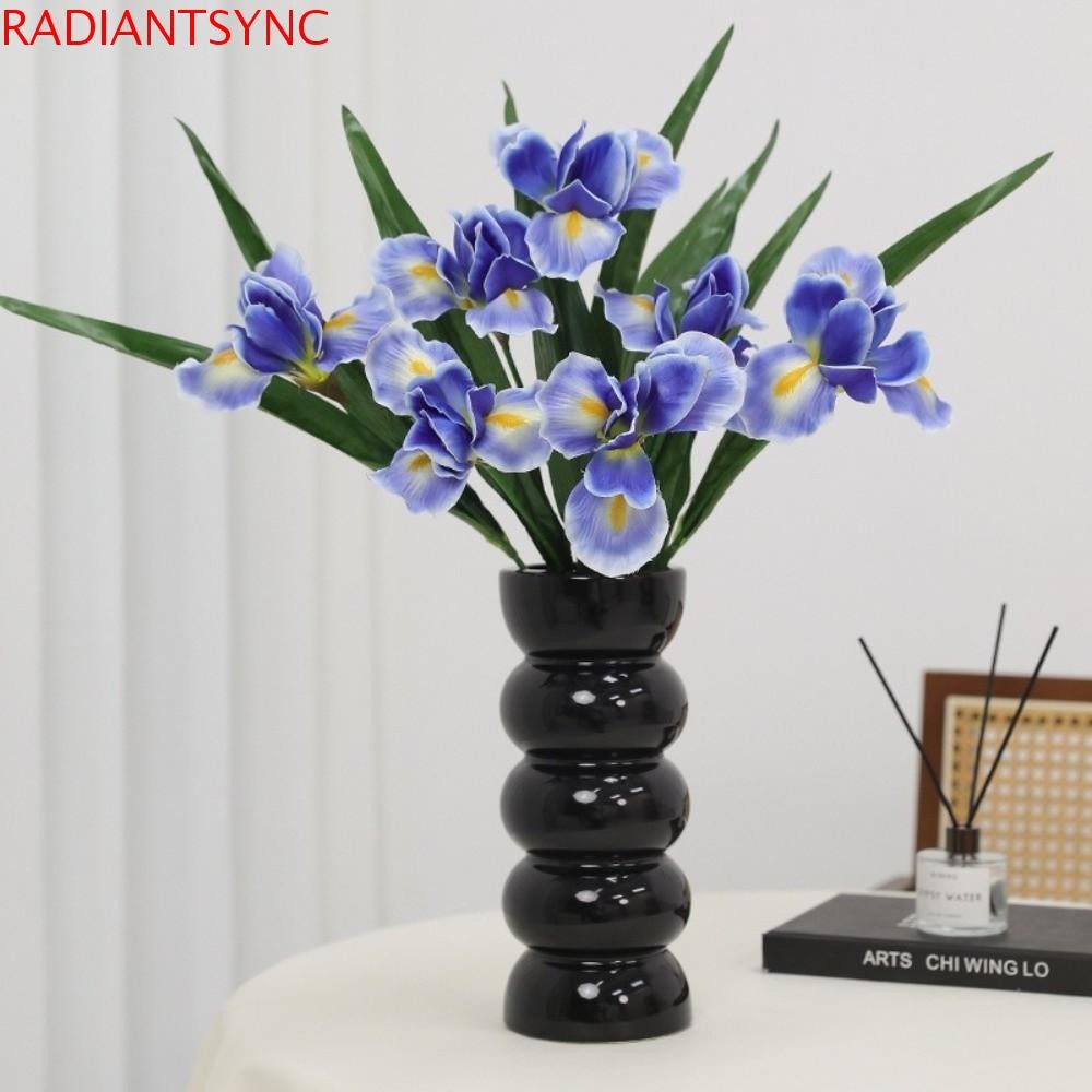 RADIANTSYNC จําลอง Fleur-de-lis, Handmade สมจริงประดิษฐ์ Iris ดอกไม้สาขา, หลากสีจริง Touch 3D ...