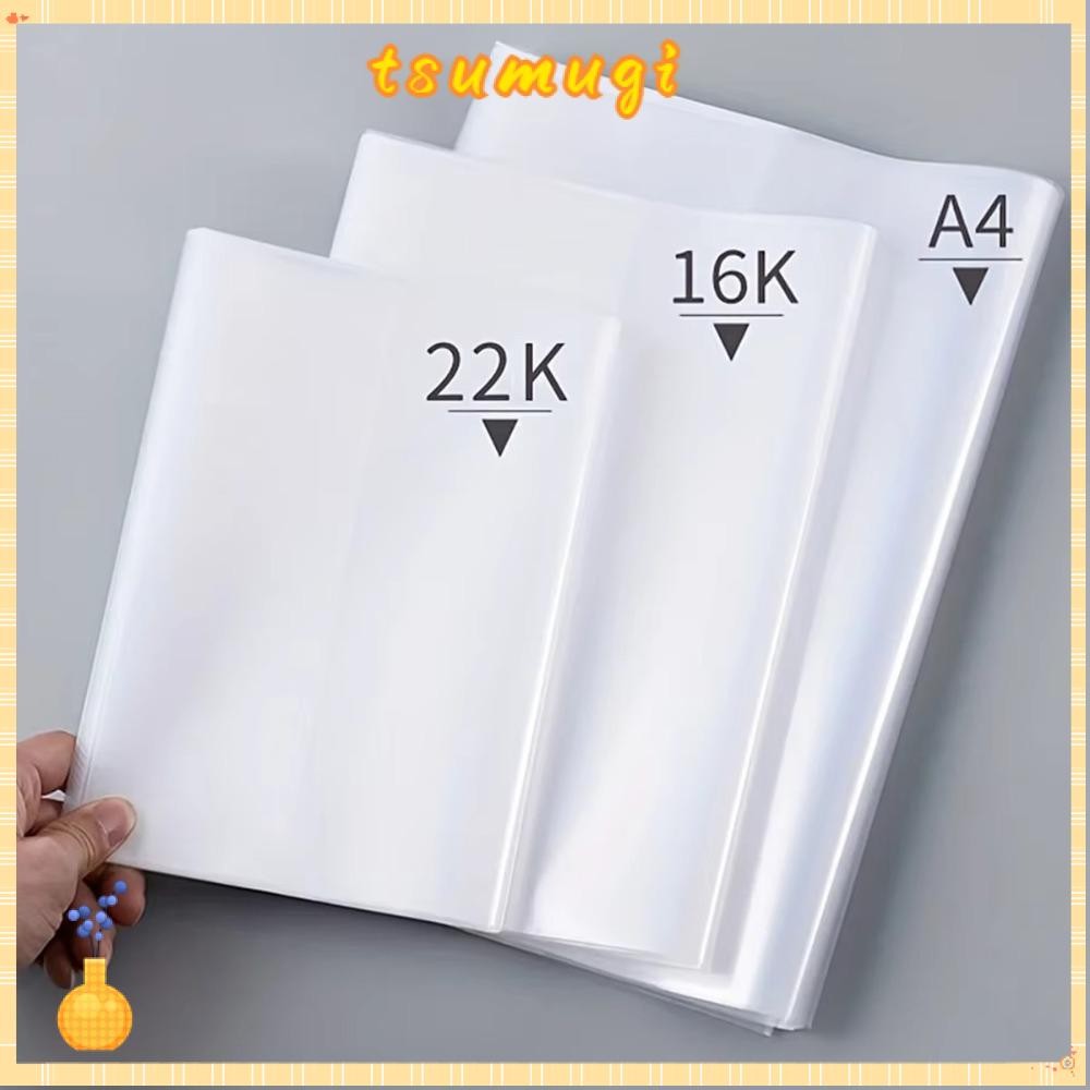 TSUMUGI 10PCS พลาสติกปกหนังสือ,กันน้ําทนต่อการสึกหรอโปร่งใส,ปิด Self-Adhesive A4/16K/A5 แฟ้ม ...