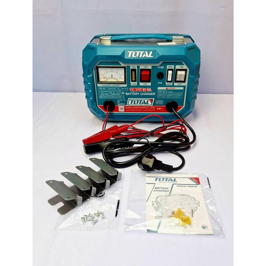 เครื่องชาร์จแบตเตอรี่ 12 /24 โวลท์ 9/4A 220V ยี่ห้อ TOTAL รุ่น TBC1601 ...