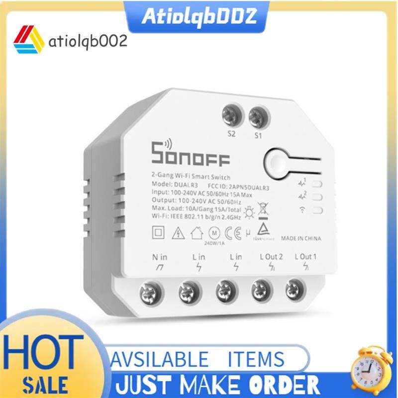 SONOFF natiolqb002SONOFF Dual R3 สมาร์ท Wifi สวิทช์ 2 ทิศทาง DIY MINI ...