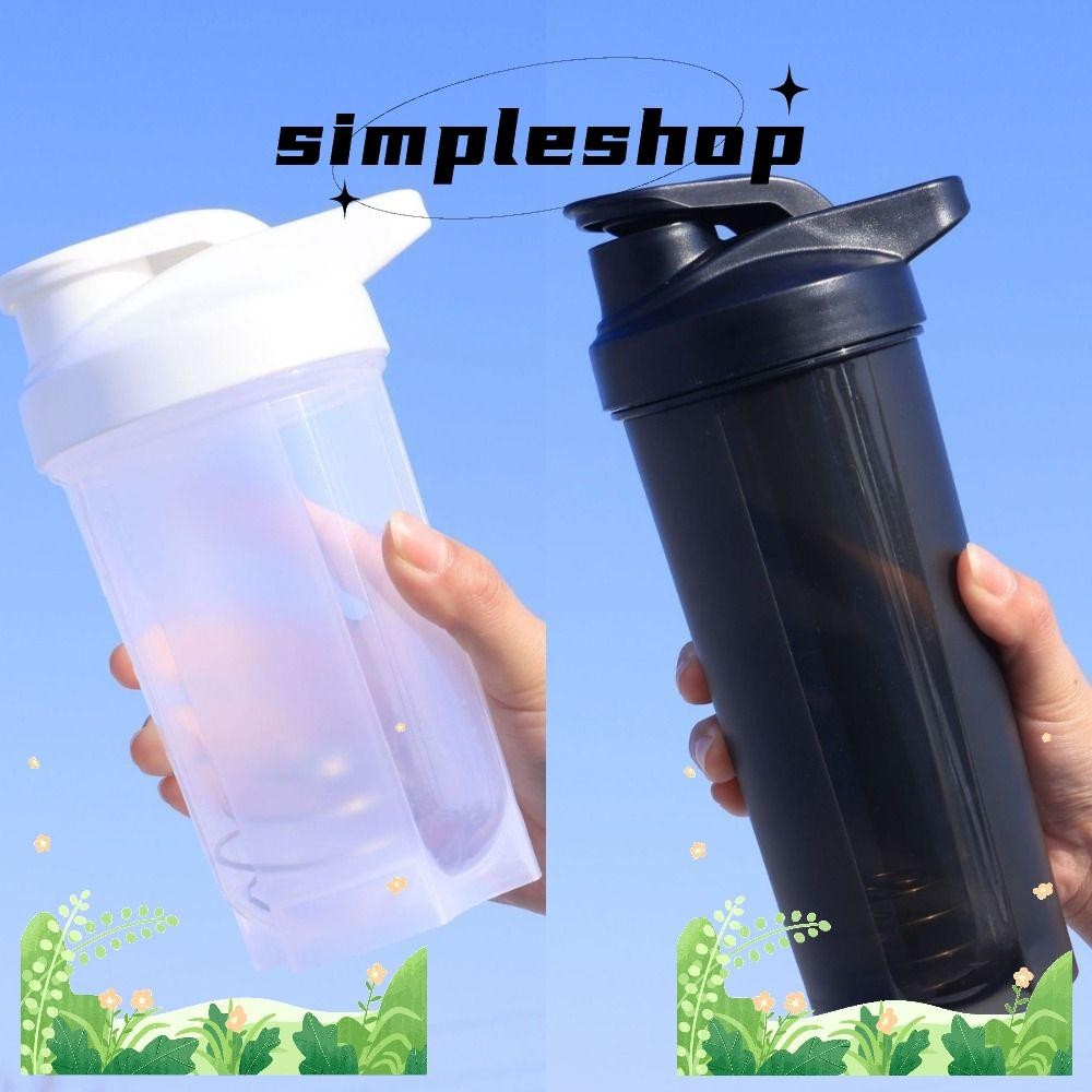 Simple Sport Shaker Bottle, 500ml/700ml พลาสติกฟิตเนส Shaker ถ้วย, ขวดน้ํารั่วปิดผนึกพร้อมขวดผสม ...