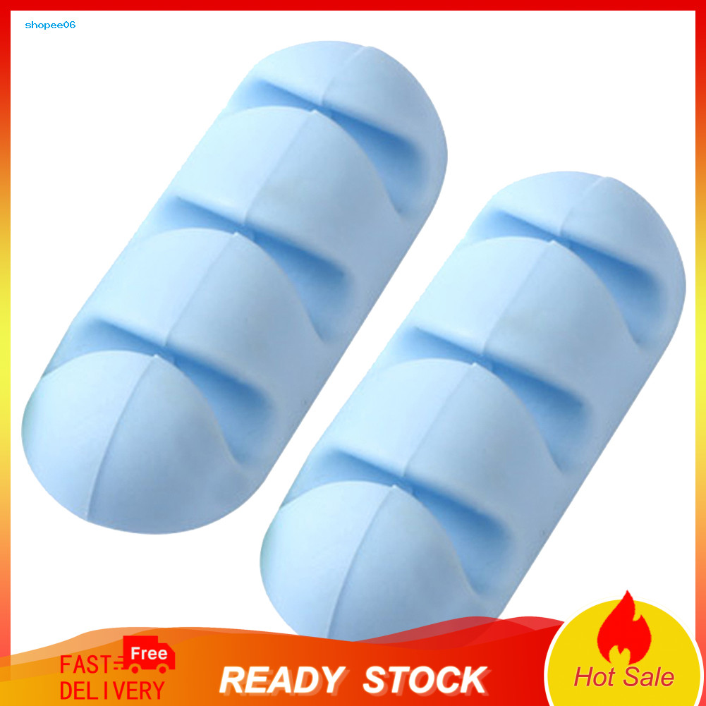 Setn 2 ชิ้นซิลิโคนหูฟังสาย USB ผู้ถือสายไฟคลิปสาย Clamp Organizer Tie Fixer | Shopee Thailand