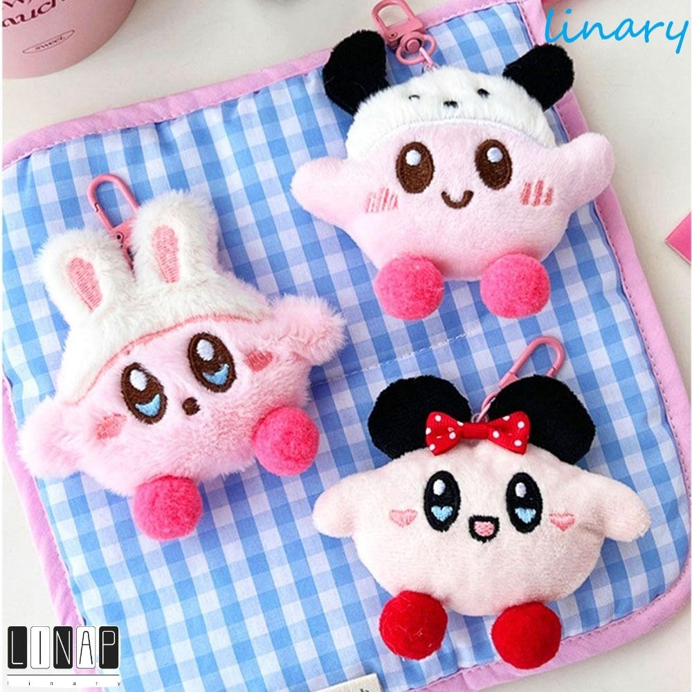 Culinaryhv Kirby ตุ๊กตาพวงกุญแจ,นุ่ม PP Cotton Bow Kirby ตุ๊กตาพวงกุญแจ ...