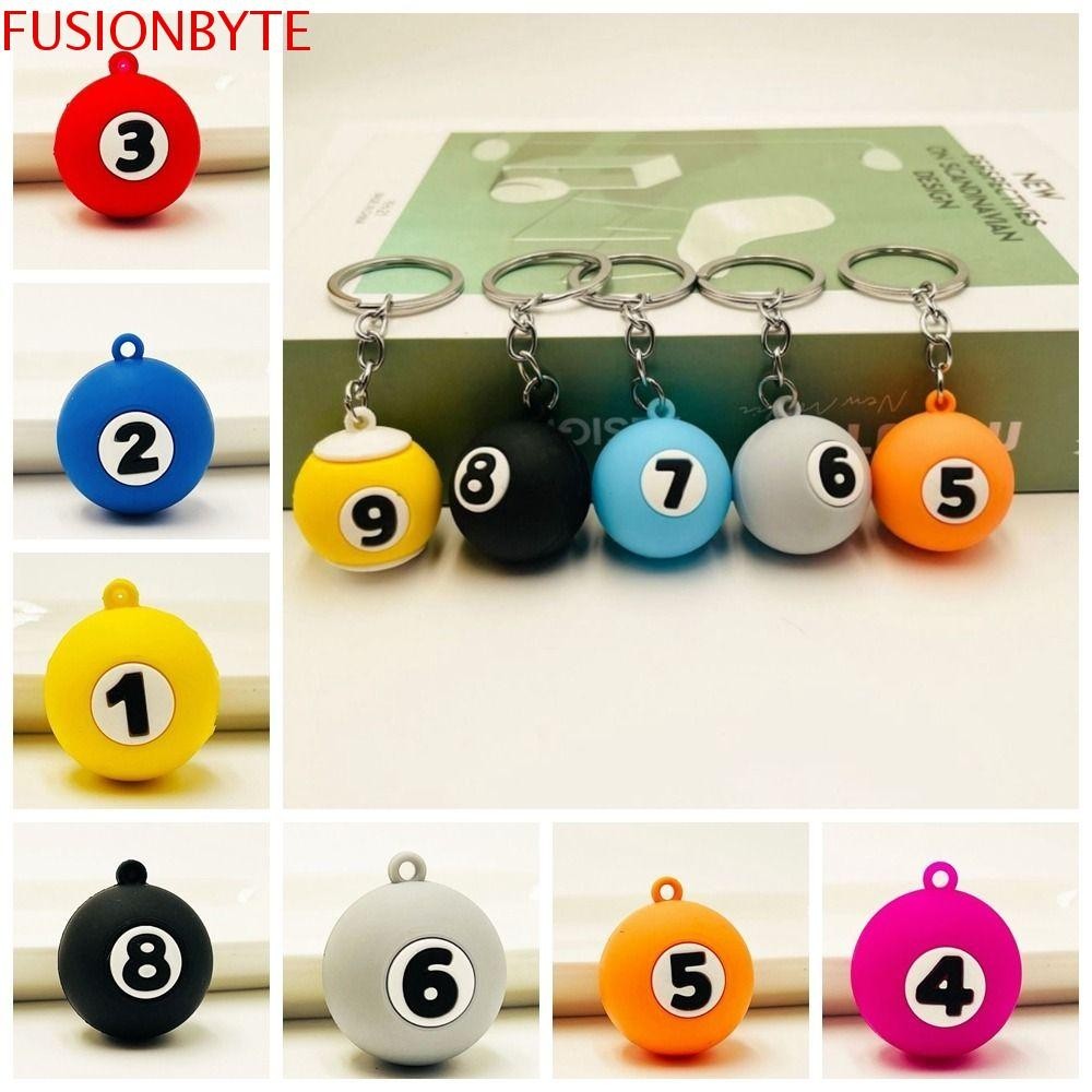 Fusionbyte พวงกุญแจบิลเลียด, No.1-9 บิลเลียด PVC No.1-9 บิลเลียดพวงกุญแจ, แฟชั่นสีตาราง Ball PVC ...