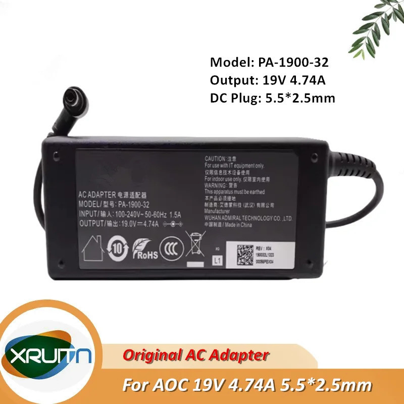 Original PA-1900-32 อะแดปเตอร์ AC 19V 4.74A 90W สําหรับ AOC Power ...