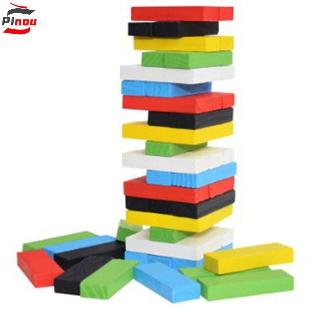 Pinou ไม้ Tower Stacker Board สําหรับเด็กเด็กเกมของเล่นปริศนา Stack ของ ...