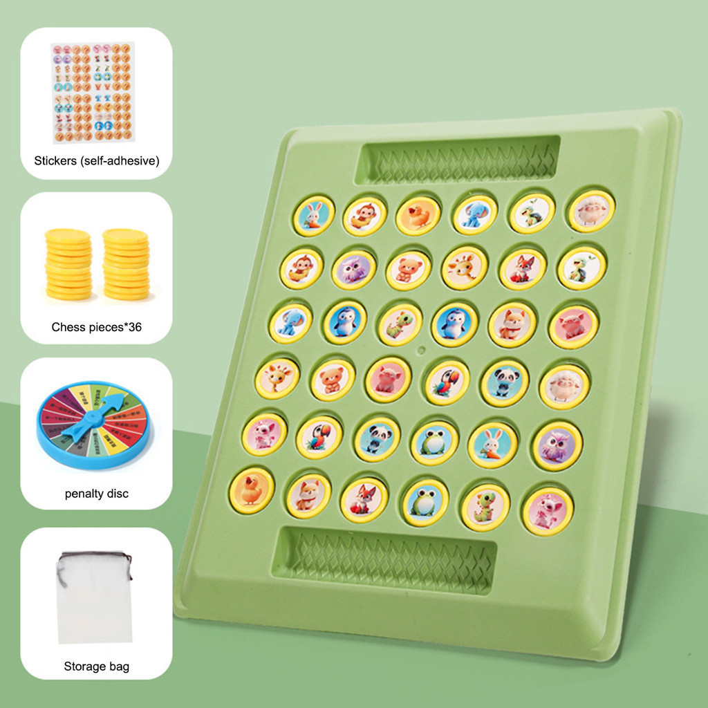 【RYT】Two-Player Animal Flip Chess,Animal Memory Game Board,Wild Animals ...