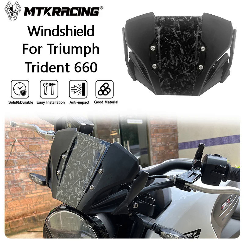 MK MTKRACING Windshield For Triumph Trident 660 2018-2024 Motorcycle ...