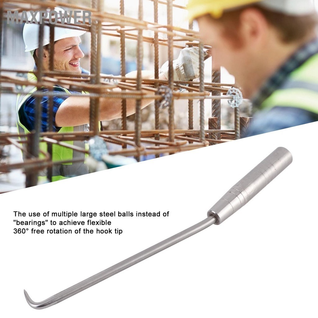 Maxpower เหล็ก Re Bar Hook 360 °หมุนแบบพกพา Heavy Duty Placer Tie Wire ...