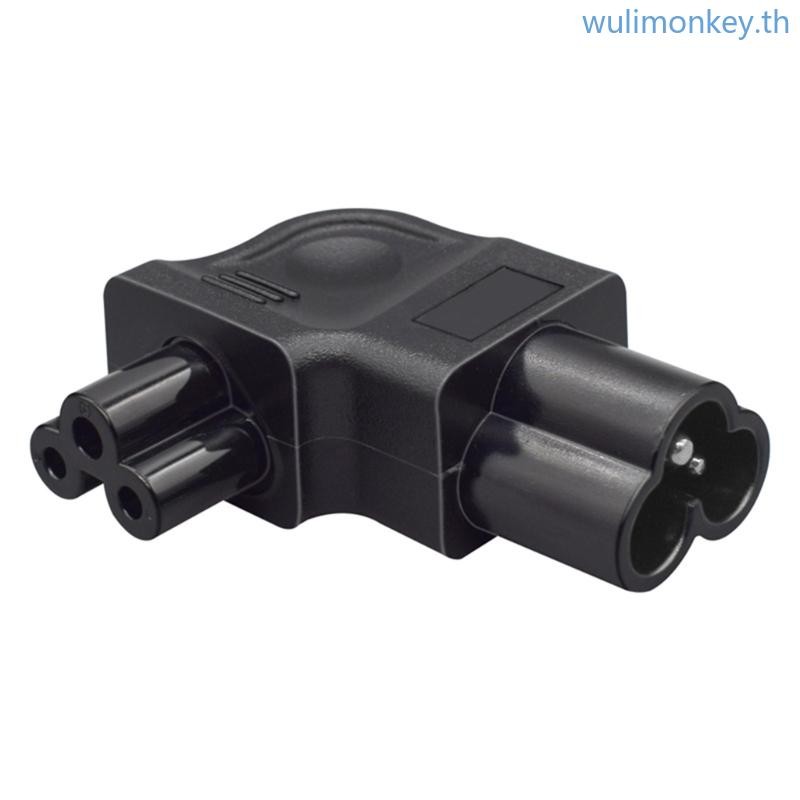 Wu ซ้าย Bend IEC320 C6 ถึง C5 Power Adapter Connector Cloverleaf ปลั๊ก ...