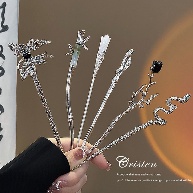 ใหม่สุภาพสตรีจีน Starry Sky Hairpin High-End บุคลิกภาพ Hairpin | Shopee ...