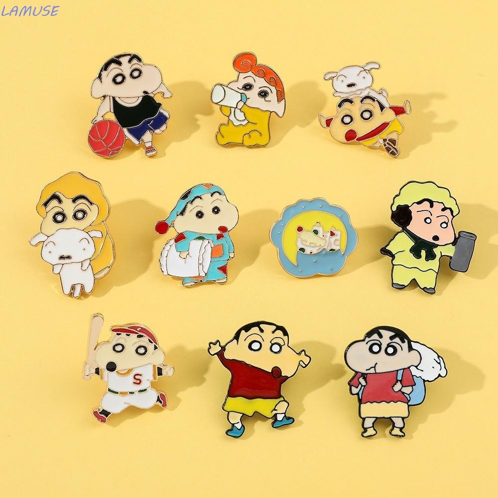 Lamuse Crayon Shin-Chan Lapel Pins, น่ารักญี่ปุ่นอะนิเมะโลหะเคลือบ ...