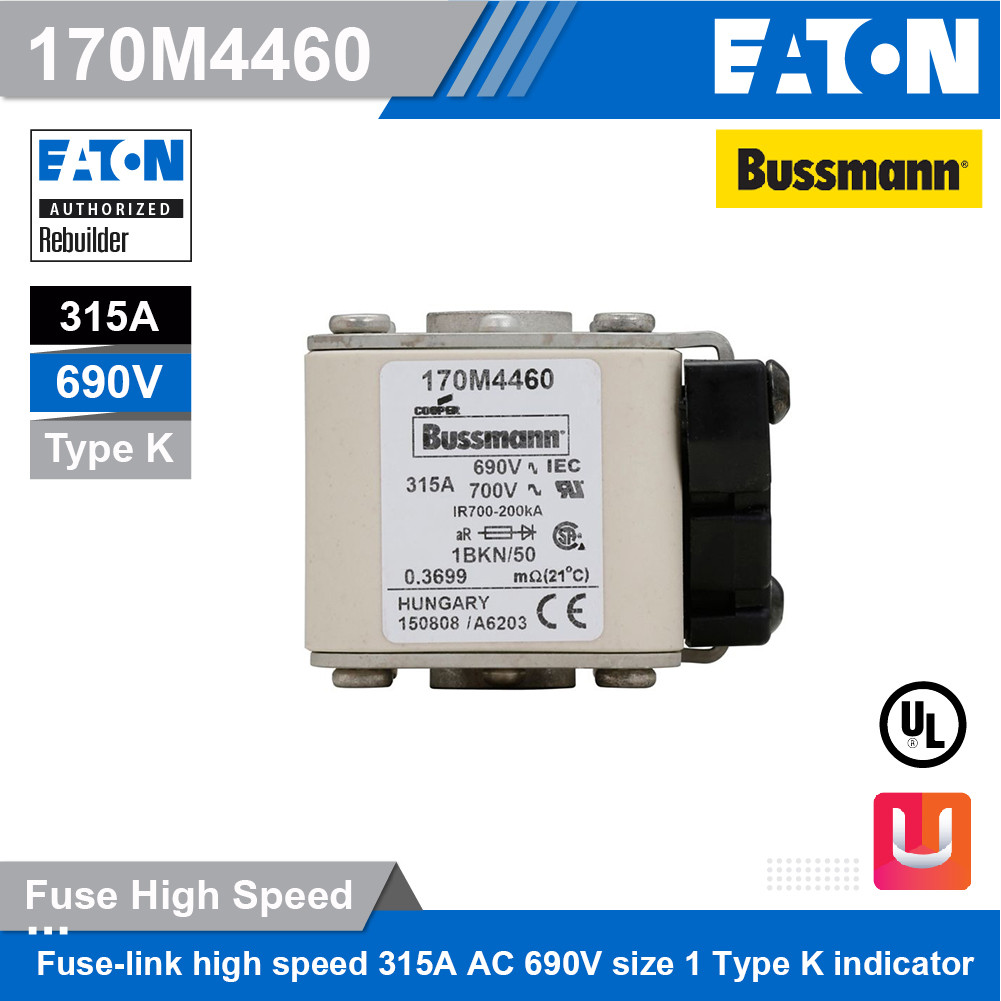EATON Bussmann series high speed square body fuse 315A AC 690V size 1 ...