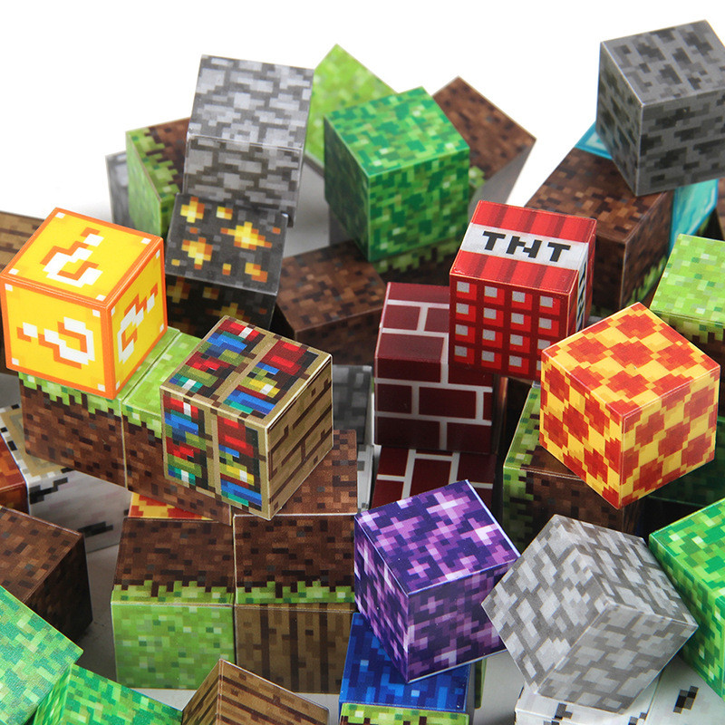 Minecraft Magnetic Cube Puzzle บล็อกตัวต่อแม่เหล็กประกอบบล็อกตัวต่อ 2.3 ...